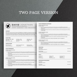 Pilot Resume Template Google Docs, Pilot Word Resume, Professional ...