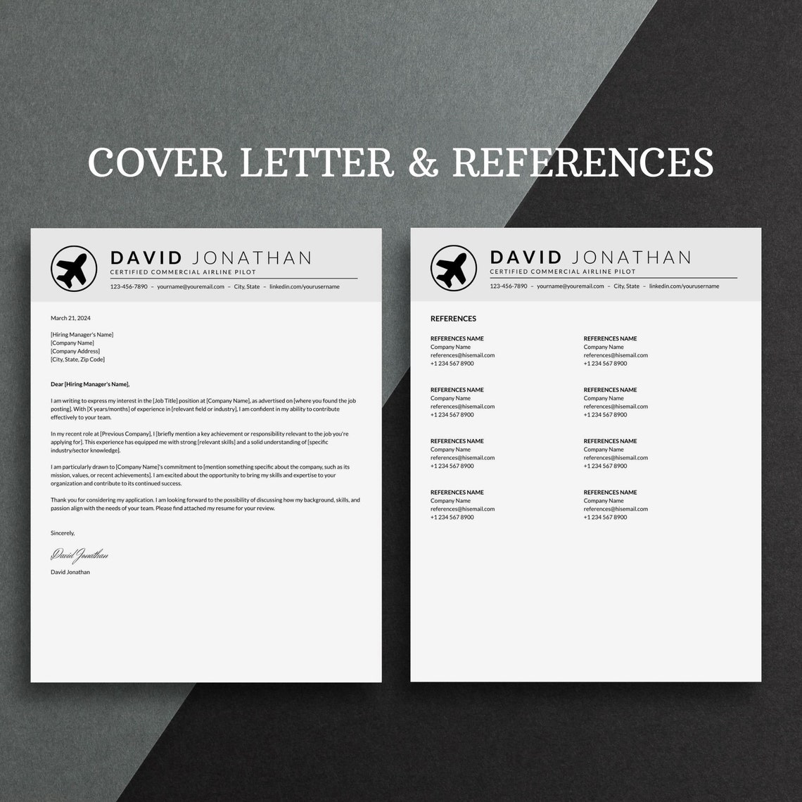 Pilot Resume Template Google Docs, Pilot Word Resume, Professional ...