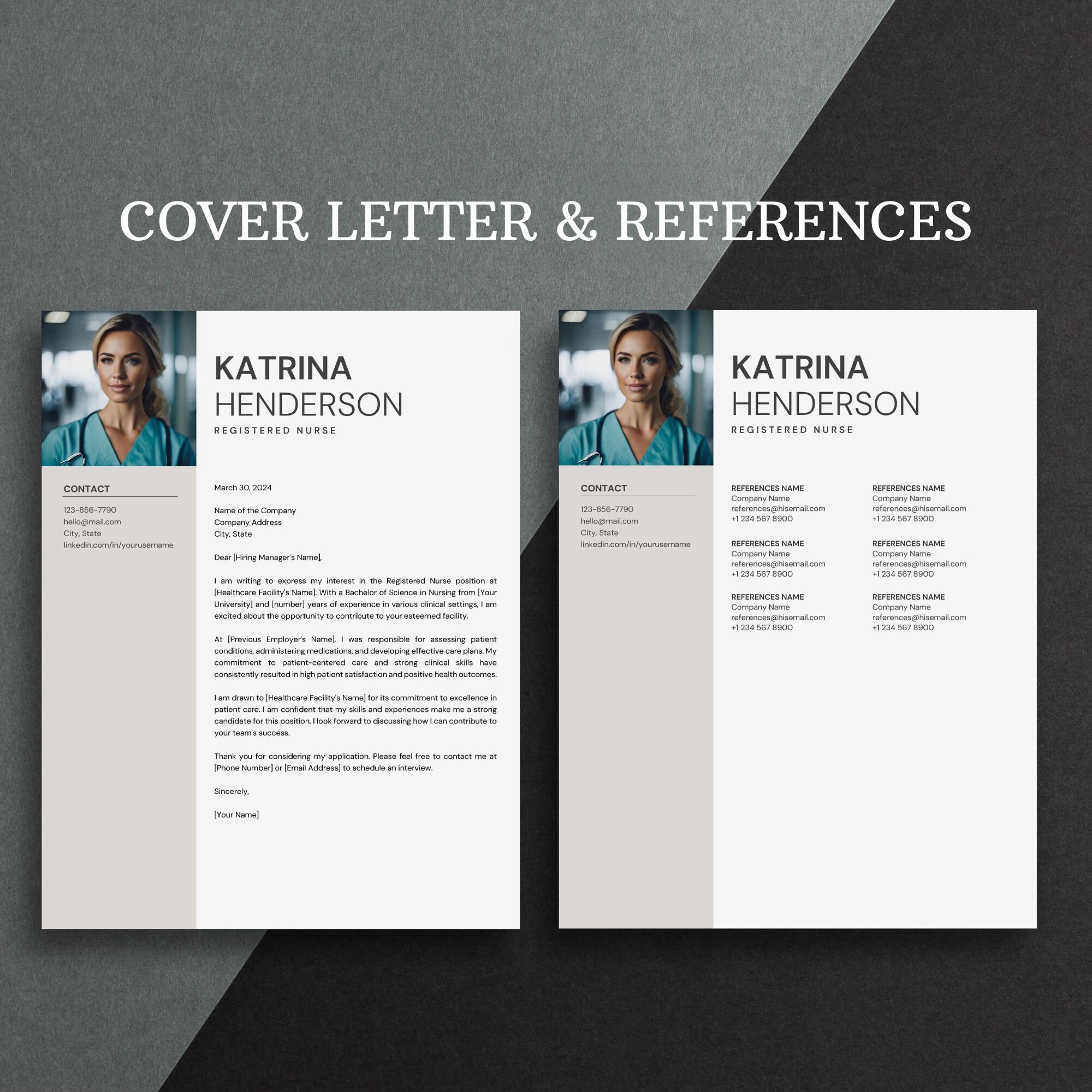 Nurse Resume Template Google Docs, Nursing Word Resume, Registered ...