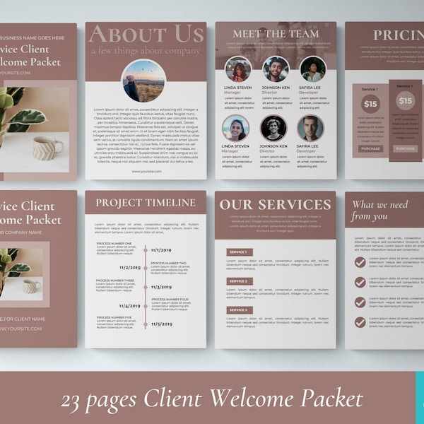 Client Welcome Packet Template | New Onboarding Client Template Canva ... Client Welcome Packet Template | New Onboarding Client Template Canva ...