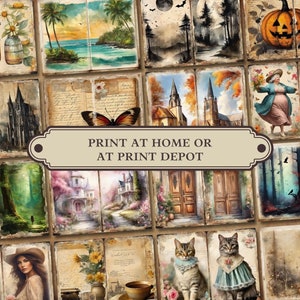 Vintage Junk Journal Pages Bundle, Halloween Junk Journal, Ephemera ...