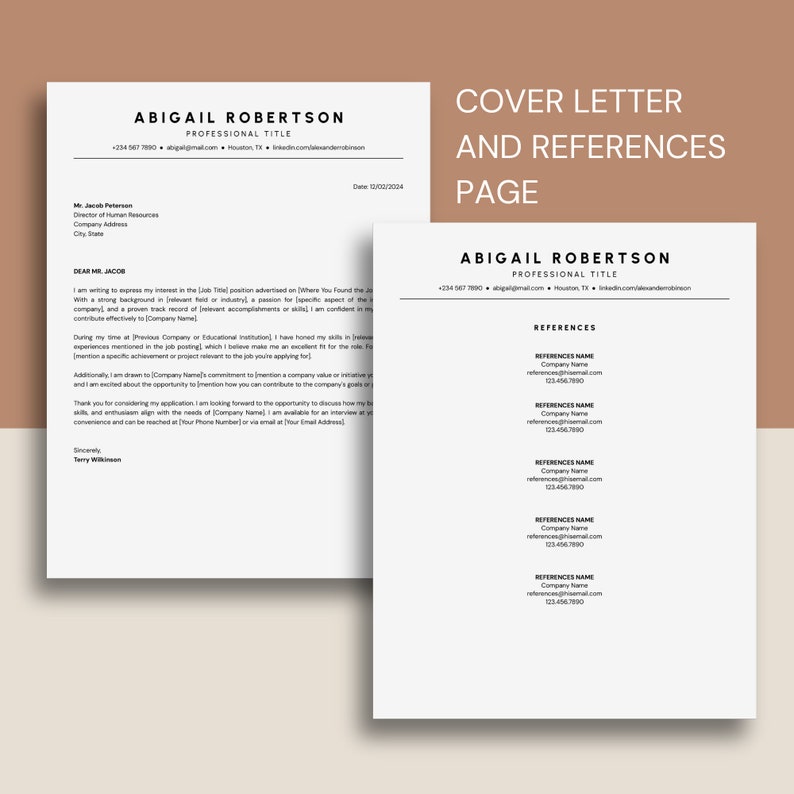 Simple Resume Template for Google Docs | Cover Letter & References ...