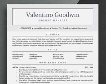 Google Docs Resume Template, ATS Microsoft Word Resume, ATS Friendly ...