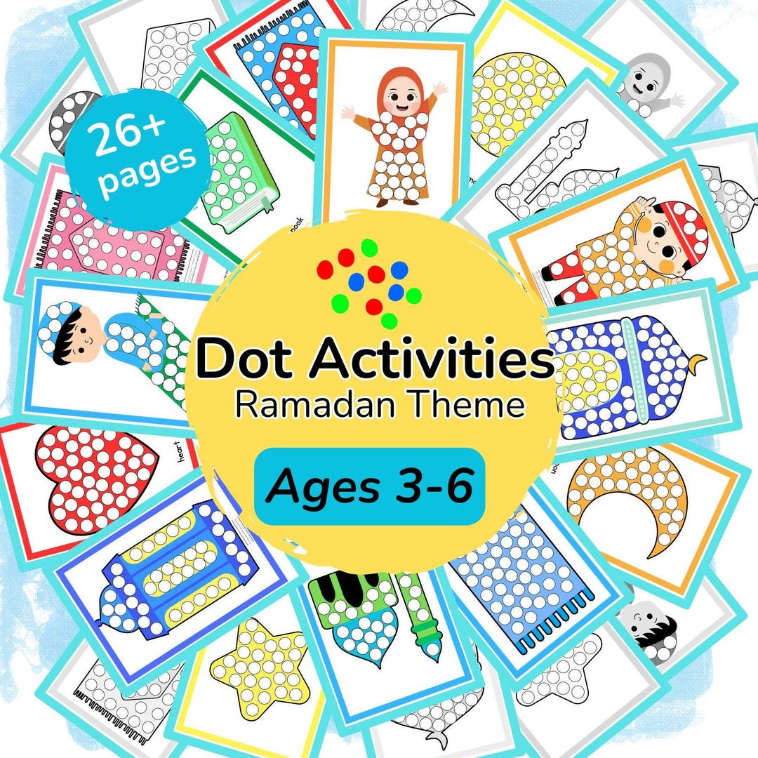 Ramadan Dot Activities for Kids Ages 3–6 | Muslim Fine Motor Worksheets ...