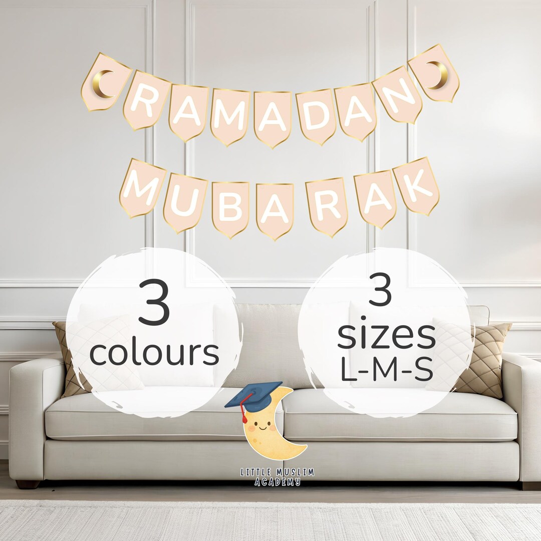 Ramadan Mubarak Printable Banner | Muslim Family Home Decoration ...