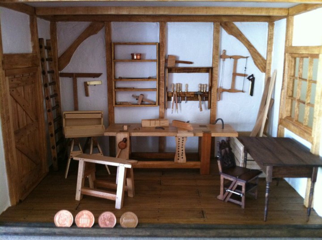 Traditional Workbench and Woodworking Tools Complete 1:12 - Etsy