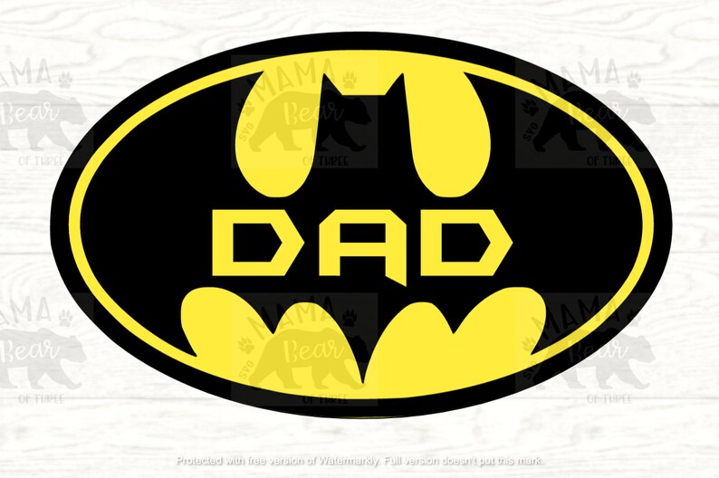 Batman Dad Logo Father's Day SVG | Etsy