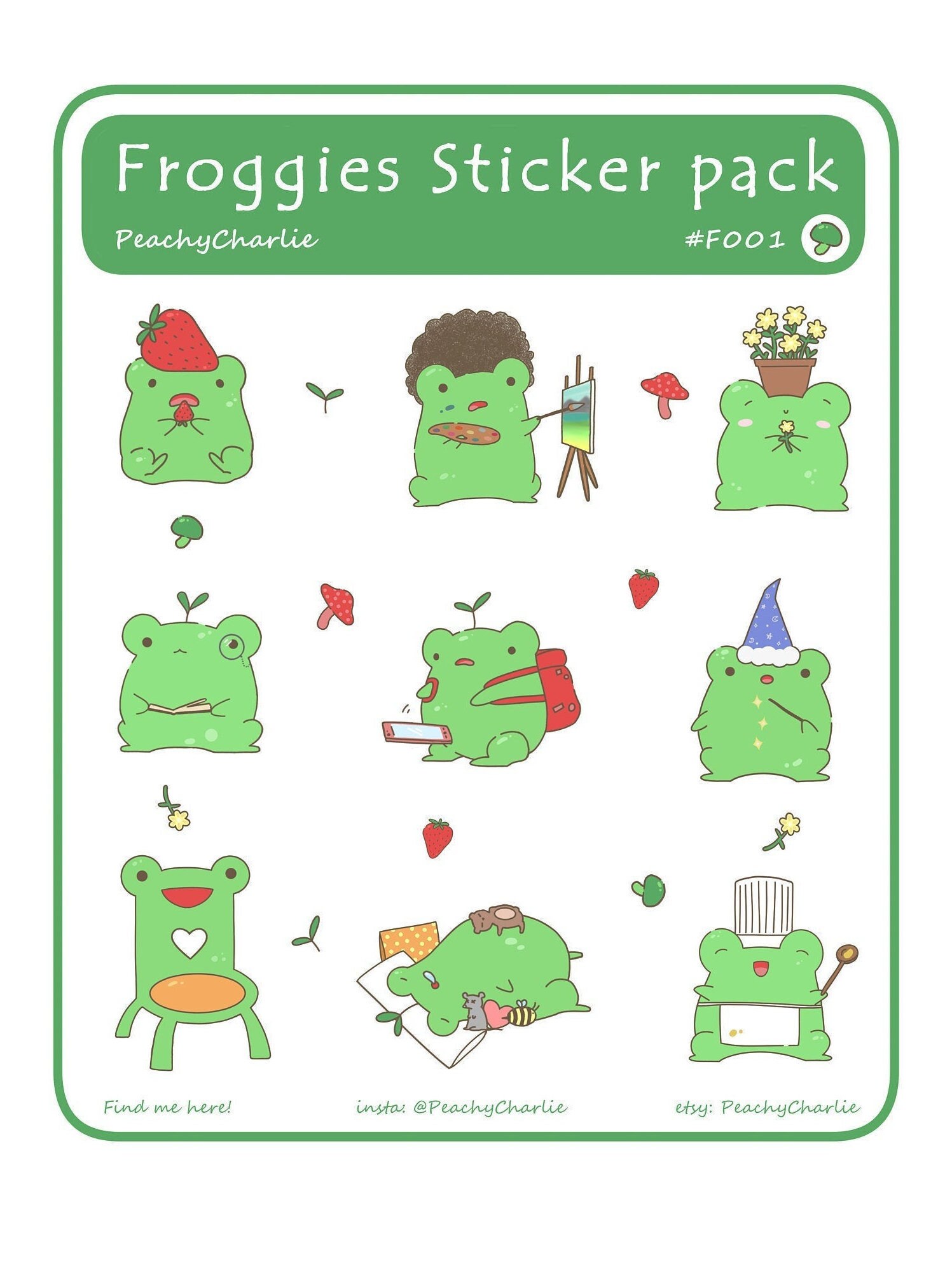 Froggies Stickervel - Etsy