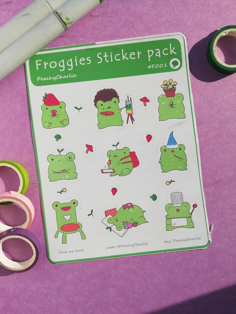 Froggies Stickervel - Etsy