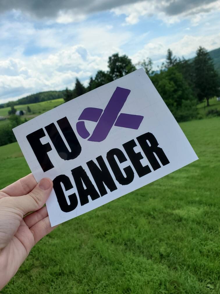 FU Cancer Decal cancer Decal support car sticker | Etsy