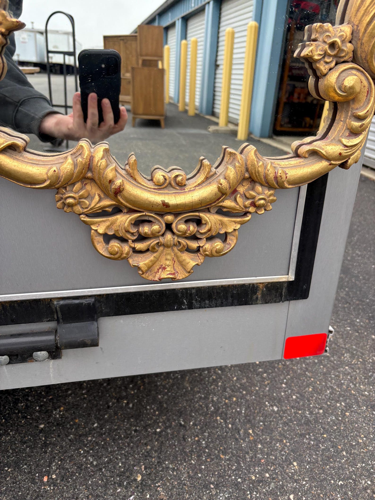 Late 20th Century Louis XV Cartouche Rococo Baroque Style Gilt Wood ...