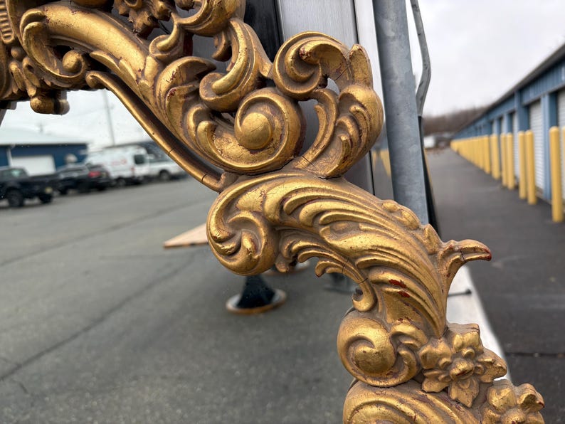 Late 20th Century Louis XV Cartouche Rococo Baroque Style Gilt Wood ...