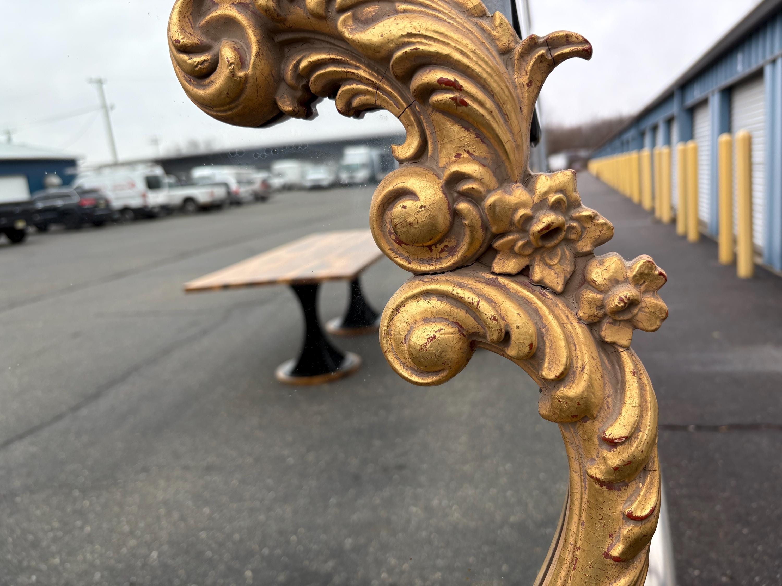 Late 20th Century Louis XV Cartouche Rococo Baroque Style Gilt Wood ...