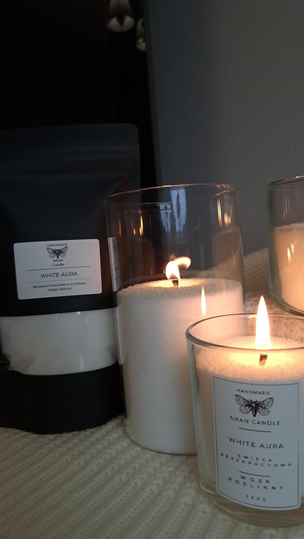 Snow Candle, Candle Sand Wax, White Pearl Sand DIY Custom Candle ...