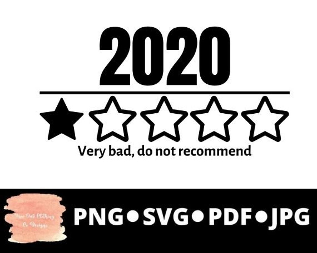 2020 Star Rating Digital Download, Very Bad Do Not Recommend, Png, Svg ...