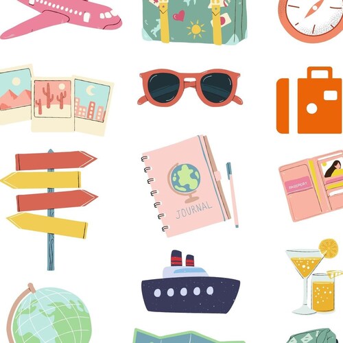Travel Digital Planner Stickers Goodnotes Stickers Digital | Etsy