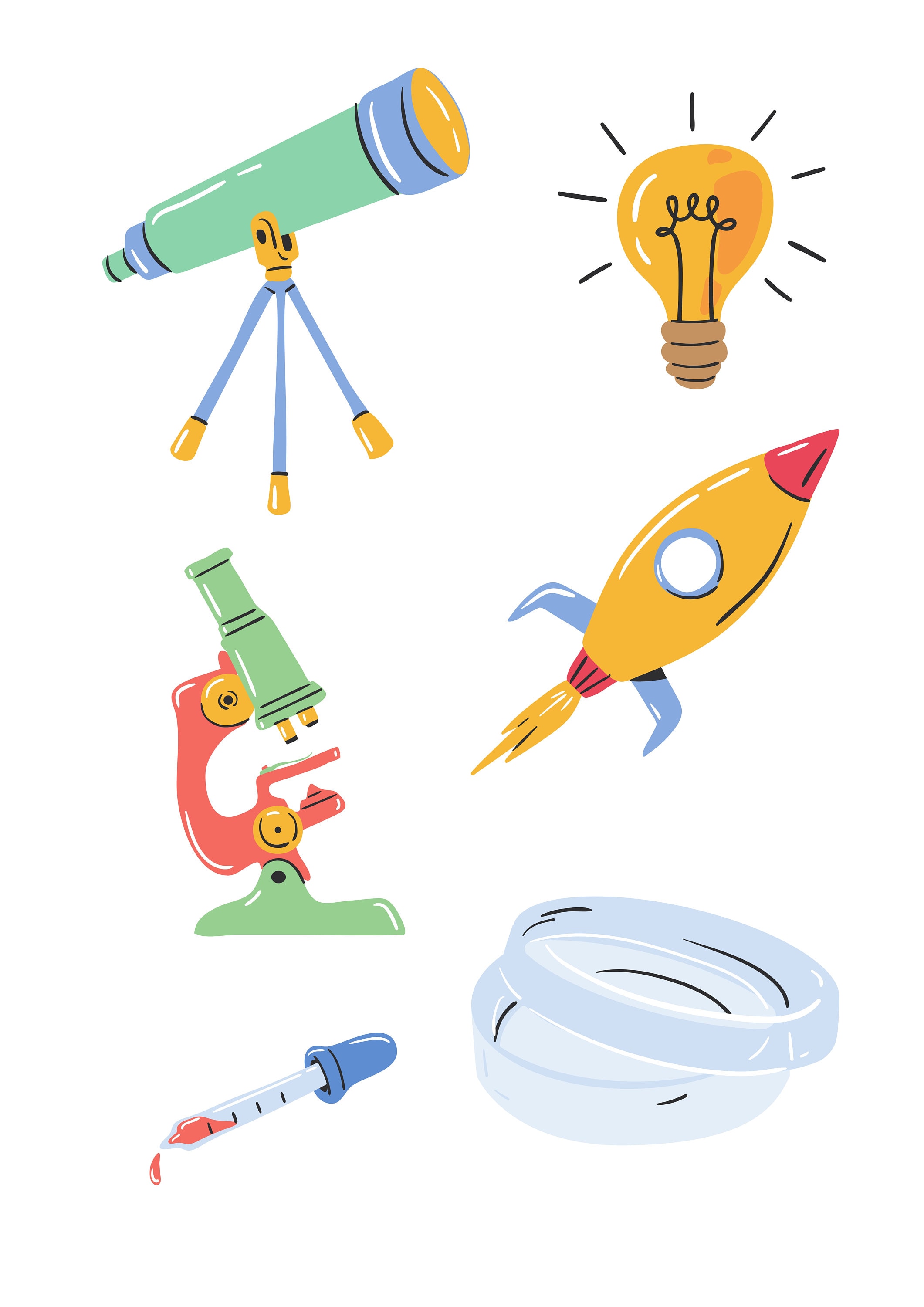 Science Digital Stickers pre-cropped Science Digital - Etsy