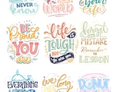 Motivational Quotes Digital Stickers pre-cropped - Etsy