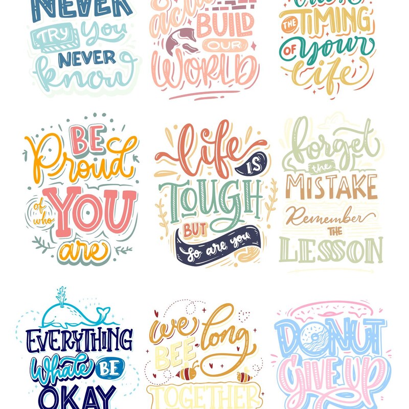 Inspirational Quotes Stickers - Etsy