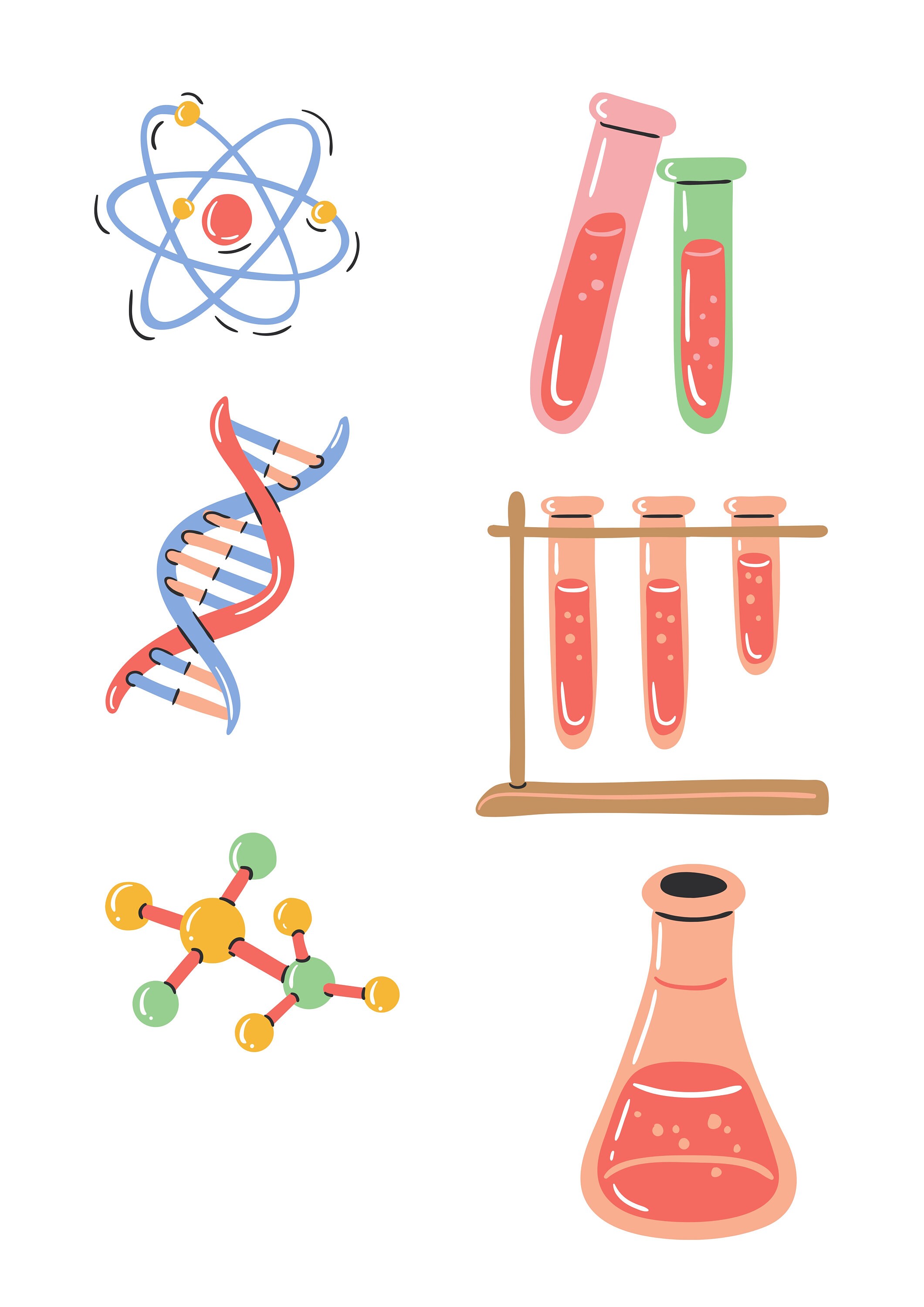 Science Digital Stickers pre-cropped Science Digital - Etsy