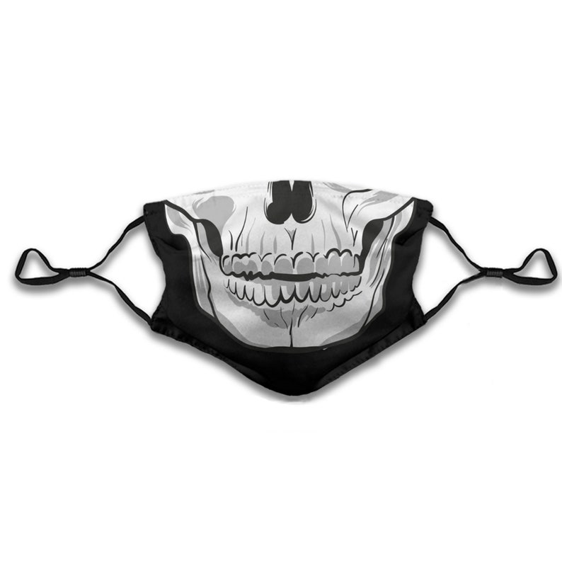 Funny Skull Clown Smile Tooth Face Mask With Filter Pocket6 | Etsy