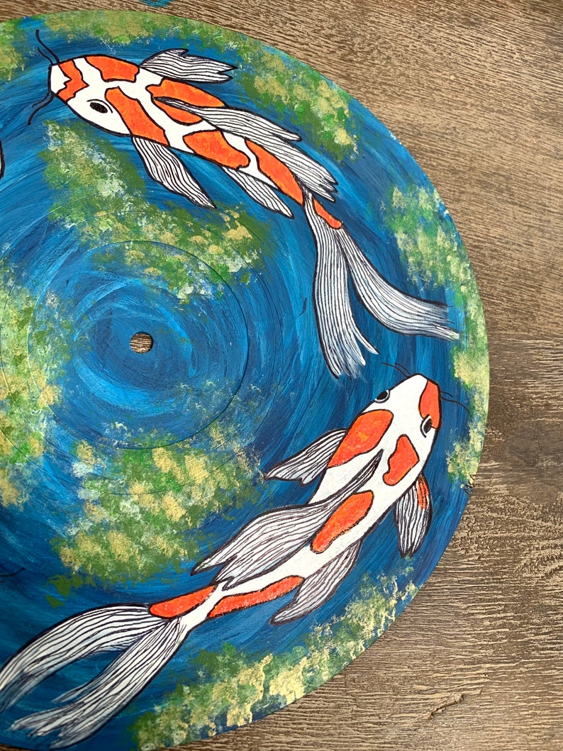 Koi Pond on Vinyl - Etsy