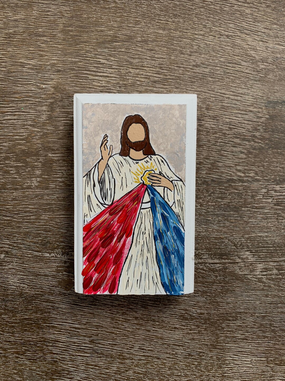 Sacred Heart of Jesus Prayer Block - Etsy