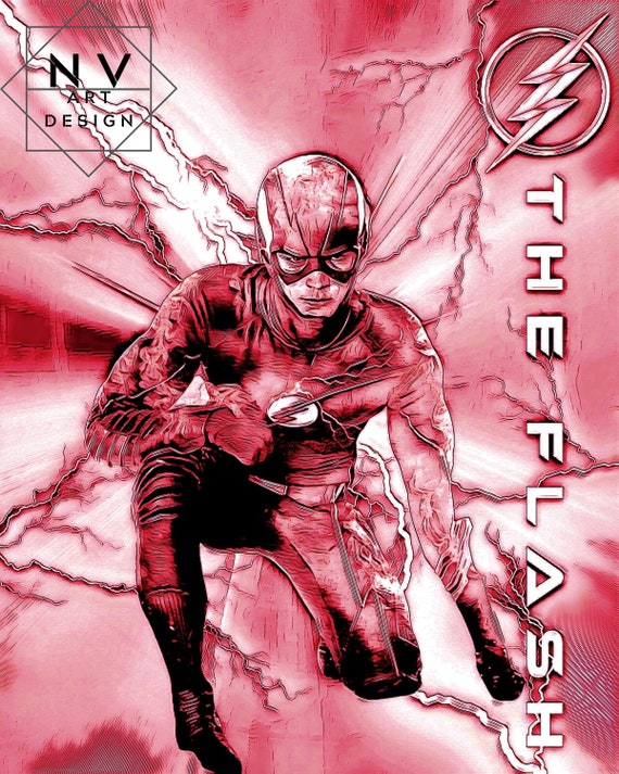 The Flash Poster-the Flash Artwork-art Print-wall Art-digital - Etsy