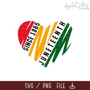 Juneteenth Heart Svg Juneteenth SVG Since 1865 Svg Black - Etsy