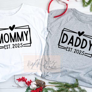Mommy and Daddy SVG, PNG, Mom Svg, Dad Svg, Pregnancy Announcement Svg ...