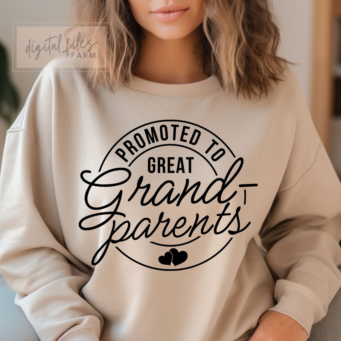 Promoted to Grandparents SVG, Great Grandparents SVG (digital Download ...