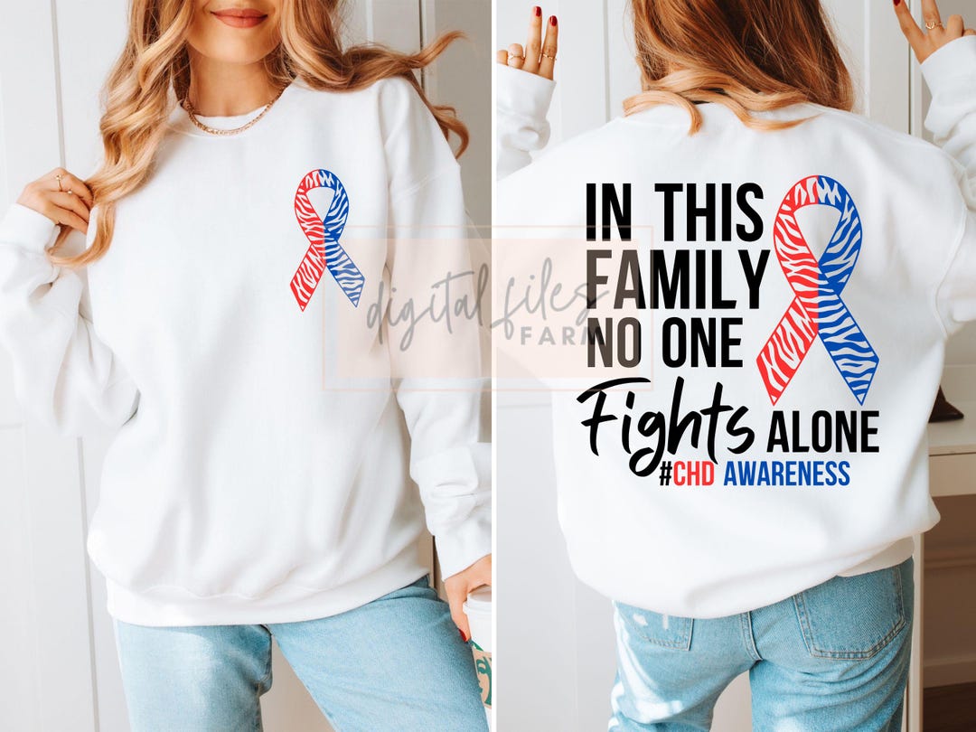 CHD Awareness Ribbon SVG: in This Family No One Fights Alone (digital ...