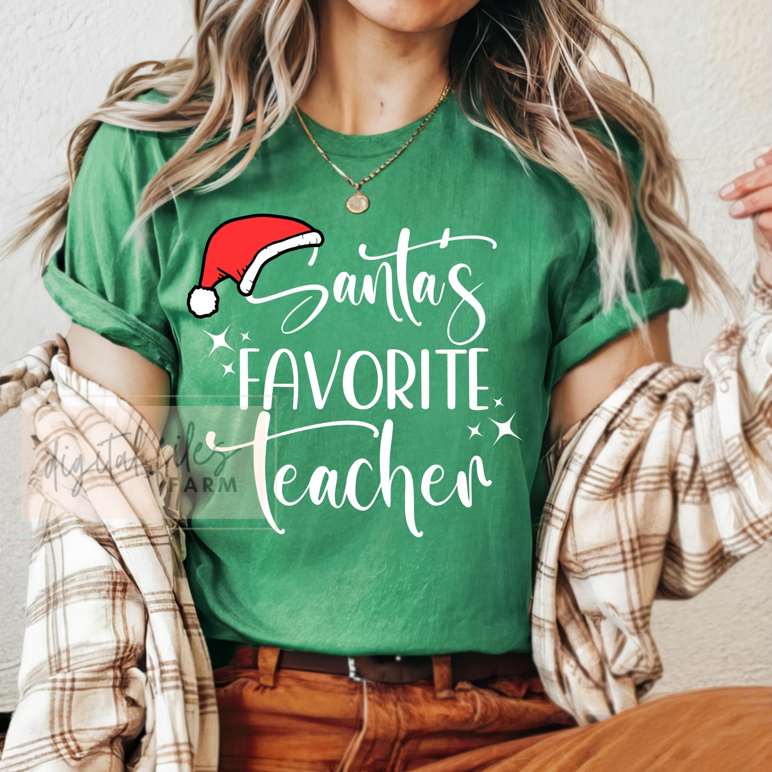 Christmas SVG, PNG, Santas Favorite Teacher Svg, Teacher Svg, Funny ...