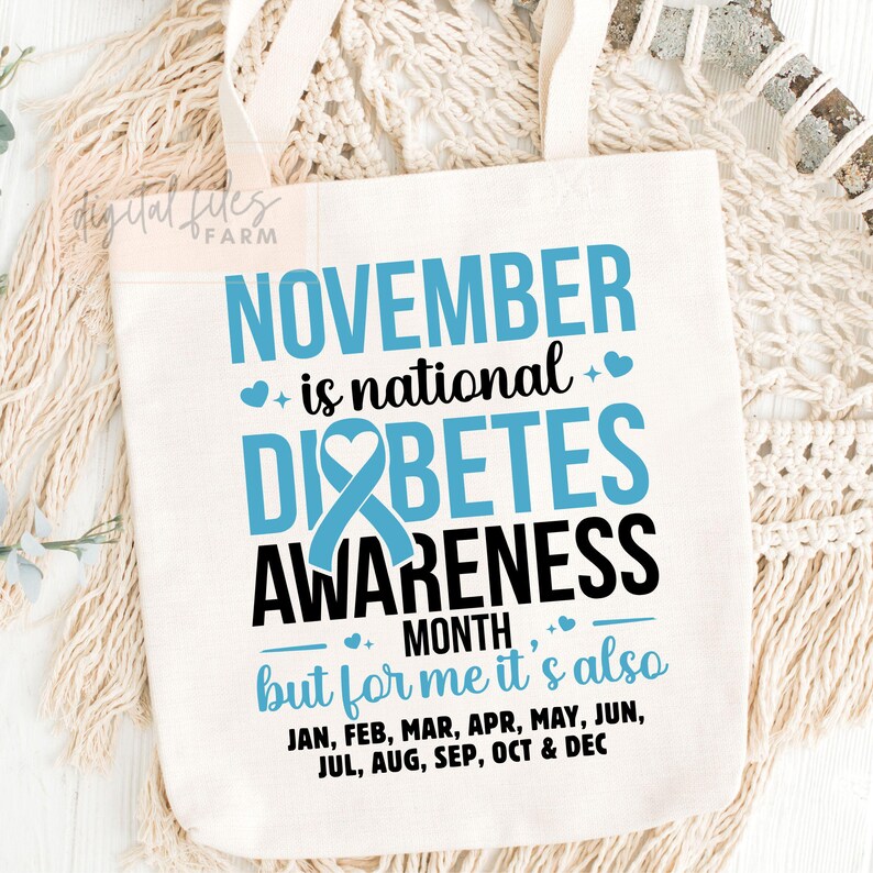 Diabetes Awareness Ribbon SVG PNG: Digital Download for Crafts - Etsy