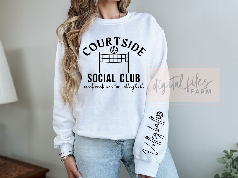 Volleyball Mom SVG, Volleyball Svg, Courtside Social Club Svg ...