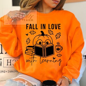 Fall in Love With Learning SVG: Teacher Halloween Pumpkin Design ...