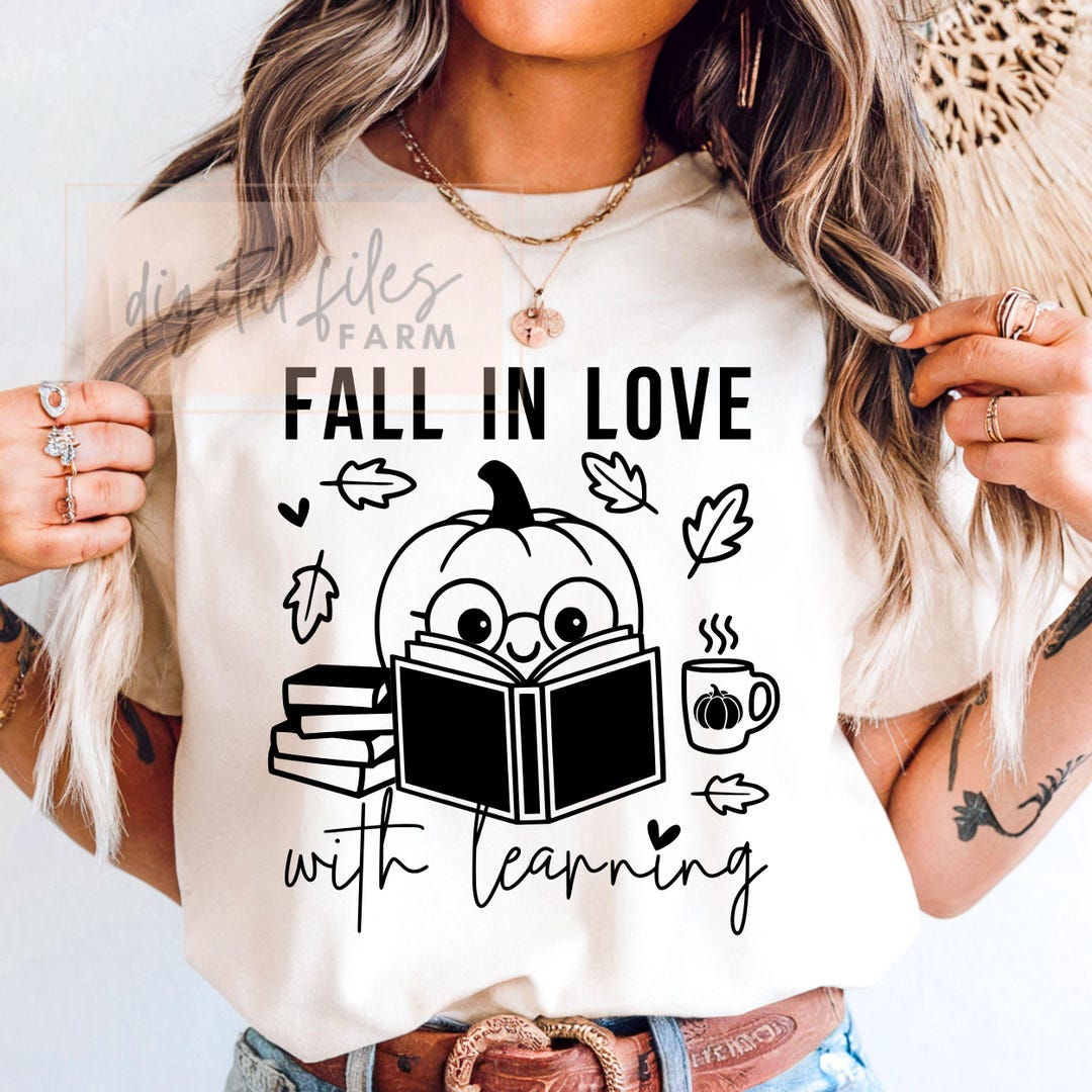 Fall in Love With Learning SVG: Teacher Halloween Pumpkin Design ...
