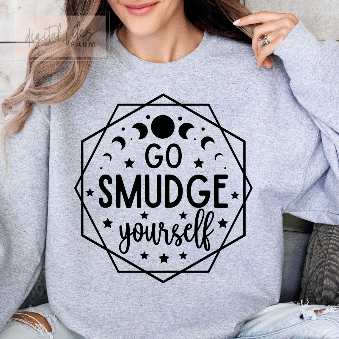 Go Smudge Yourself SVG, Moon Phase Svg, Halloween Svg, Goth Svg, Gothic ...