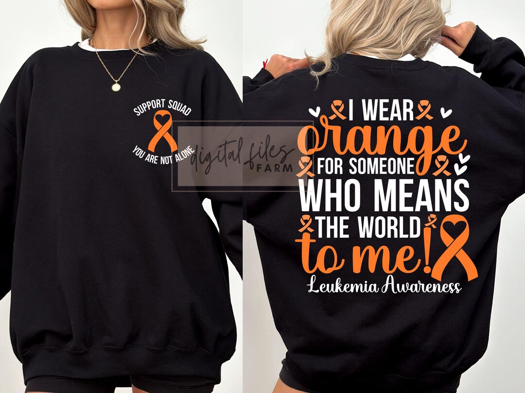 Leukemia Awareness Ribbon SVG PNG: Support Squad Design (digital ...