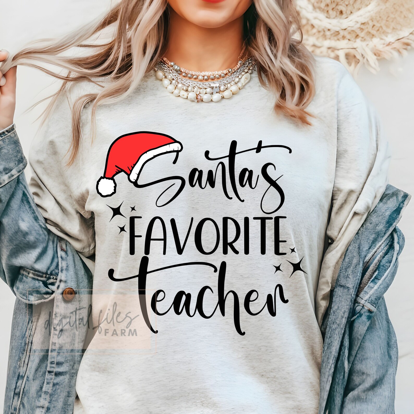 Christmas SVG, PNG, Santas Favorite Teacher Svg, Teacher Svg, Funny ...