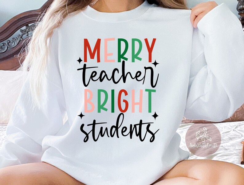 Merry Teacher Bright Students Svg Christmas Teacher Svg Png - Etsy