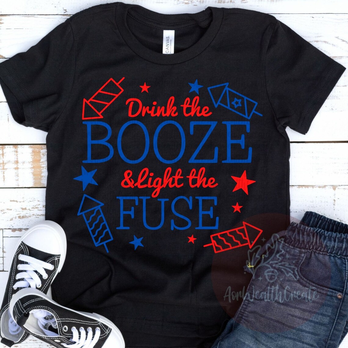 4th of July SVG Drink the Booze and Light the Fuse Svg | Etsy
