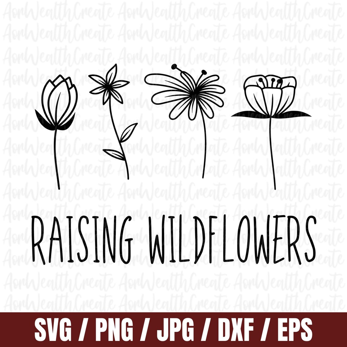 Raising Wildflowers SVG Wild Flower SVG File for Cricut - Etsy