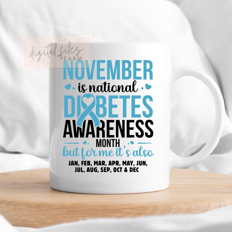 Diabetes Awareness Ribbon SVG PNG: Digital Download for Crafts - Etsy