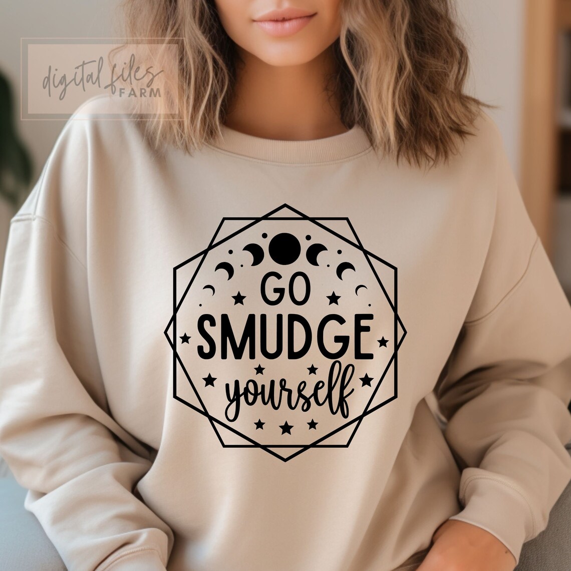 Go Smudge Yourself SVG, Moon Phase Svg, Halloween Svg, Goth Svg, Gothic ...