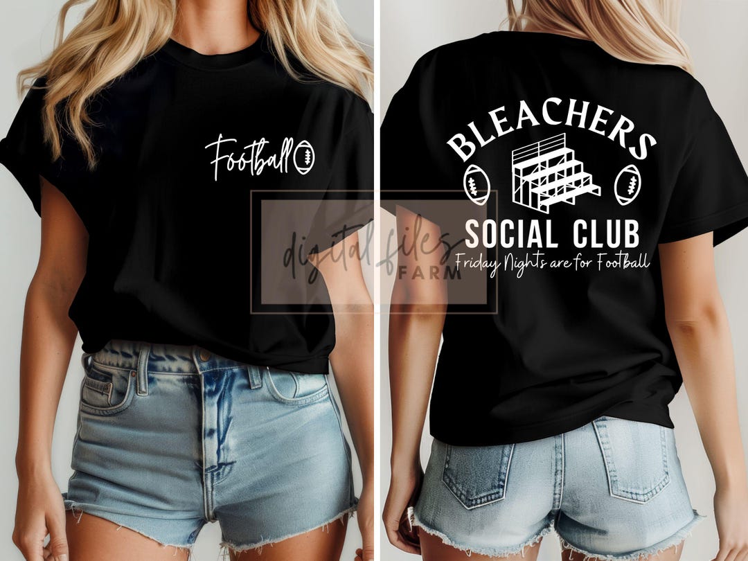 Football SVG, Football Season Bleachers Social Club Sleeve Shirt Svg ...