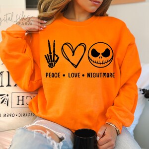 Peace Love Nightmare SVG, Peace Love Halloween Svg, Funny Nightmare Svg ...