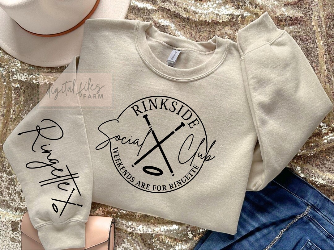 Ringette Mom SVG PNG, Sleeve Ringette Rinkside Social Club, Ringette ...