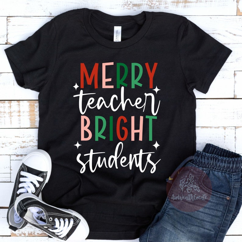 Merry Teacher Bright Students Svg Christmas Teacher Svg Png - Etsy
