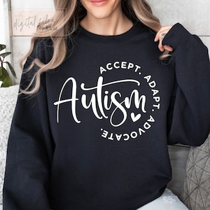 Autism Awareness Svg, Accept, Adapt, Advocate Svg Png, World Autism Day ...